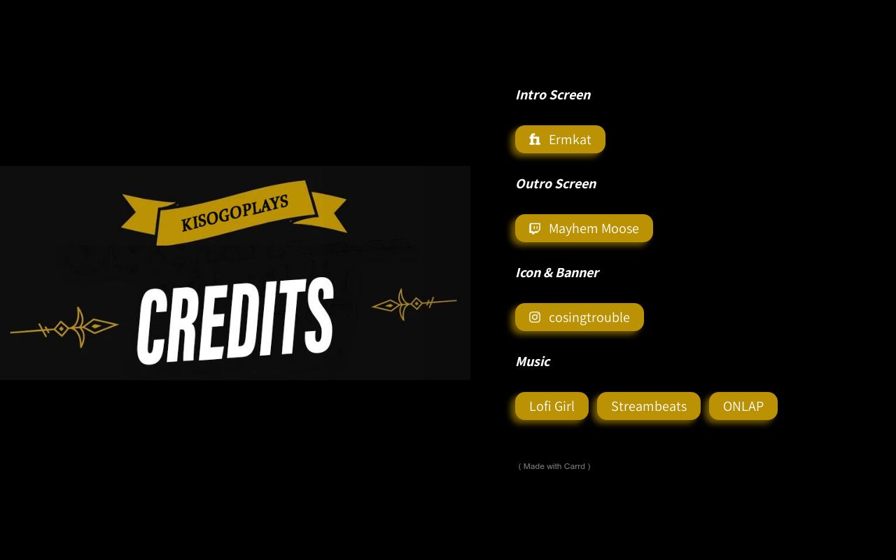 Credits Menu